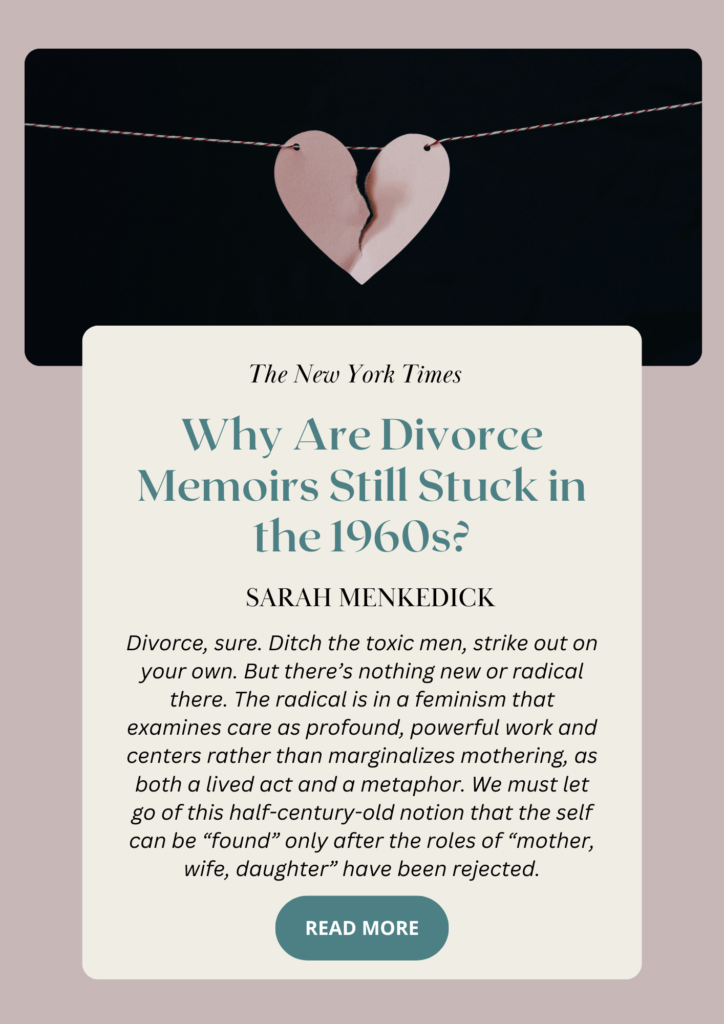 This Week: Divorce Memoirs, Progress, and the Pill - Fairer Disputations